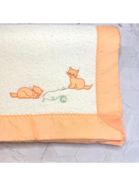 Chatham | Bedding | Vintage Baby Crib Blanket Chatham White And Peach ...